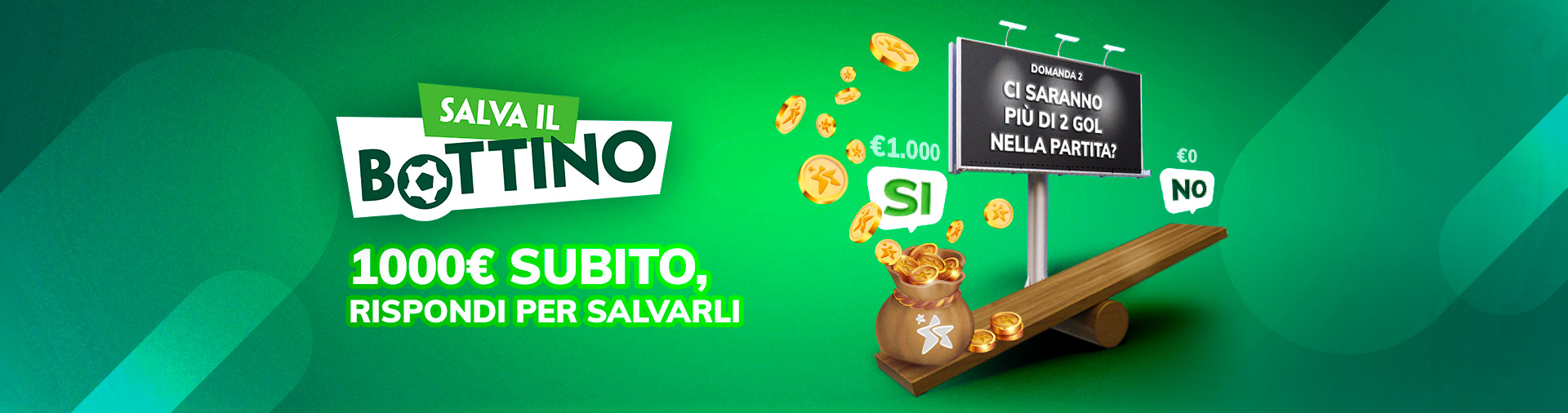 Salva il bottino: rispondi al quiz sullo sport e vinci i bonus | Sisal